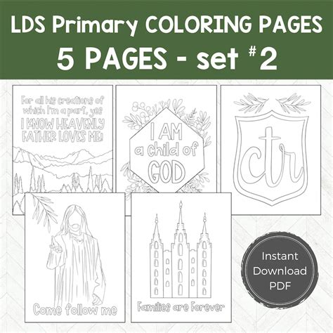 Lds Clipart Black And White Etsy