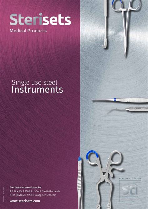 Single Use Instruments Catalogue Sterisets
