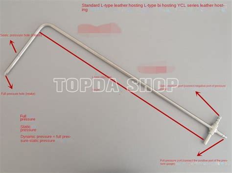 6mm8mm10mm L Shaped Pitot Tube Anemometer Digital Micromanometer