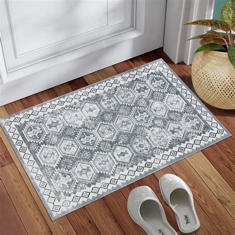 Floral Area Rug Entryway Rug Washable Kitchen Mat Soft Vintage Bathroom