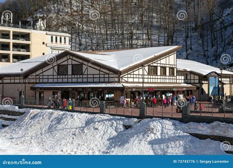 Ski Resort In The Valley Rosa Khutor Sochi Russia Editorial Photo