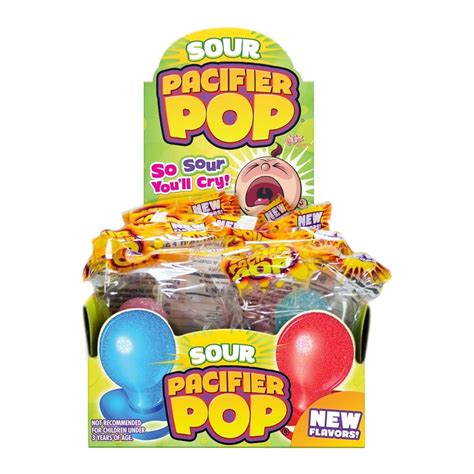 Flix Candy Sour Pacifier Lollipops 12 Count 0 8oz Goodie Bags