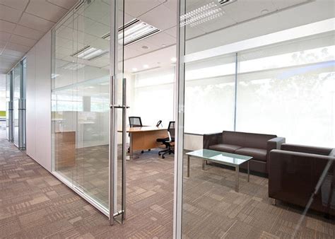 Full View Frameless Glass Partition Wall Single Double Glazed Glass