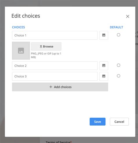 Help Images As Options In Choice Fields 123formbuilder