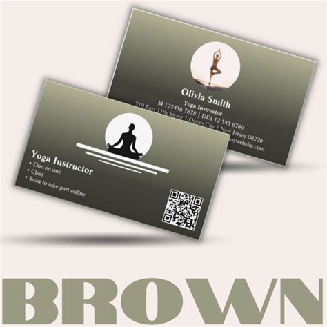 Nine Yoga Business Cards With Photo Or Logo • Kbm D3signs