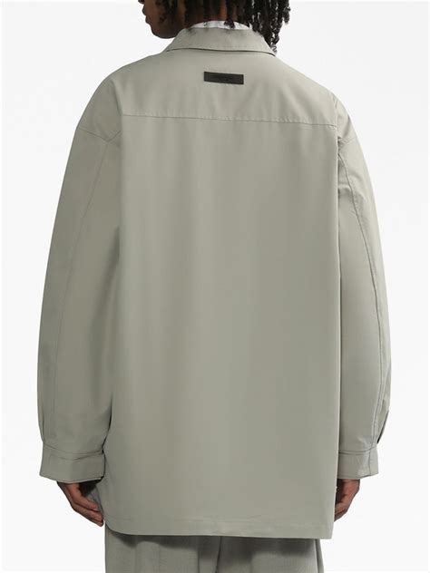 FEAR OF GOD ESSENTIALS Chamarra Con Parche Del Logo Gris FARFETCH MX