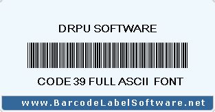 Barcode Font Code 39 Full Ascii Barcode