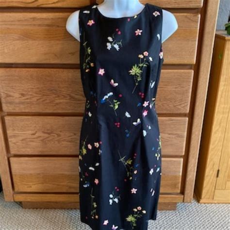 Teddi Dresses Teddi Black Slvls Cotton Spandex Bright Floral Dress
