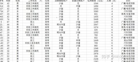 德国信贷数据 Excel分析 知乎