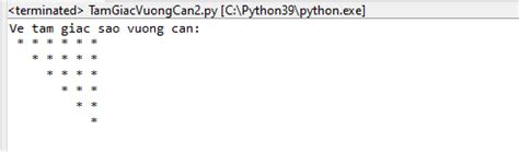 Vẽ tam giác vuông cân trong Python Bài tập Python VietTuts