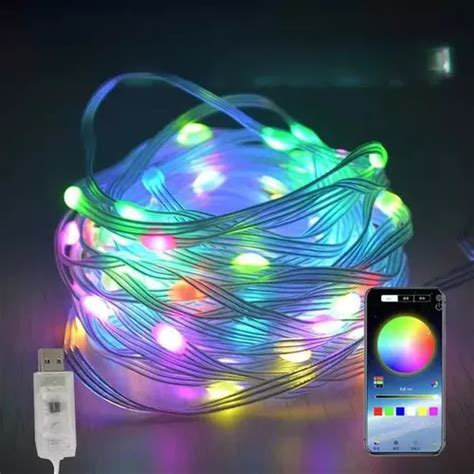 Led Pisca Metros Rgb Usb Modos Controla Por App Natal Frete grátis