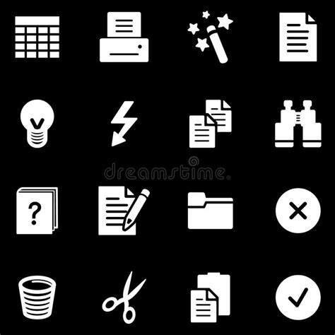 Server White Web Icons Stock Vector Illustration Of Help 10375525