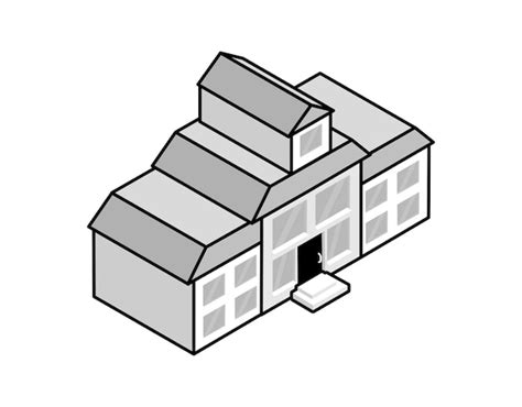 Ícone De Design Isométrico De Escola Vector Web Ilustração 3d Conceito