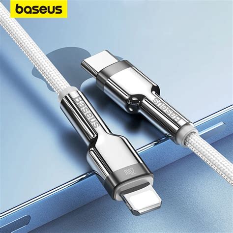 Baseus 아이폰용 Usb C 케이블 맥북 아이패드 프로용 고속 충전 충전기 라이트닝 와이어 코드 20w Pd 14