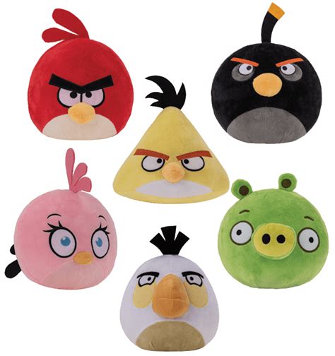 Angry Birds Plush Toys Assortment Set Of 6 Toys 6 Inch Each