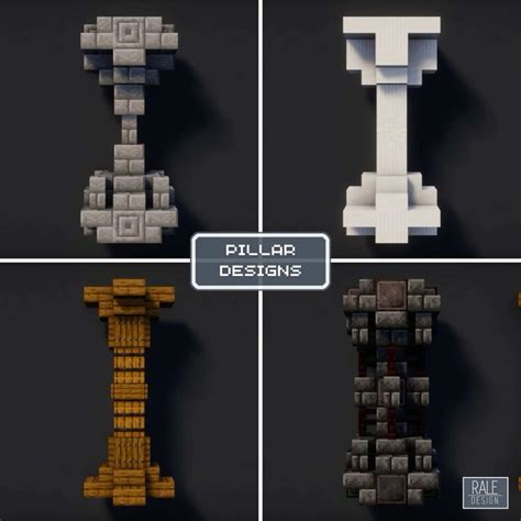Get More From Rale Design On Patreon Pillar Design Minecraft Castle