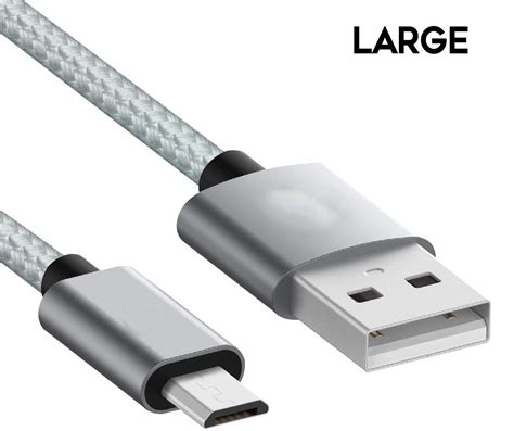 Large Android Charging Cable Micro Usb Assorted Colors Crown Office Supplies