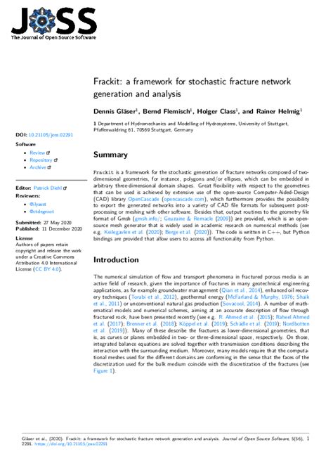 pdf frackit a framework for stochastic fracture network generation