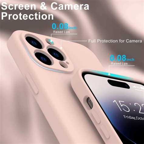 Lunso IPhone 15 Pro Max Hoesje Silicone Backcover Lichtroze