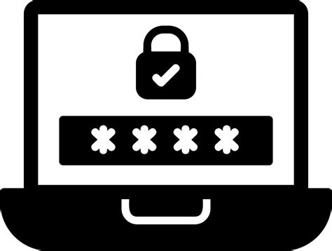 Laptop Password Vector Icon 20014207 Vector Art At Vecteezy