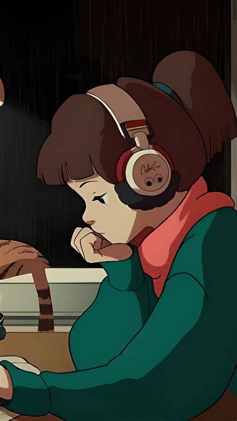 Lofi Study Rainy Background Animated Lofi Girl Hd Phone Wallpaper
