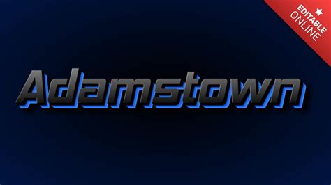 Adamstown Blue Light 3d Text Effect Generator