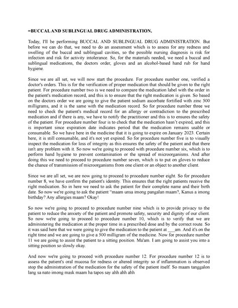 Buccal And Sublingual Drug Administration Buccal And Sublingual Drug