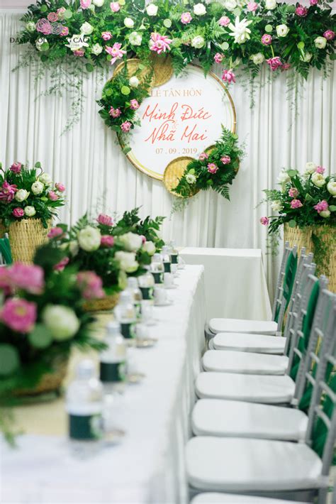 Trang Trí Gia Tiên Hoa Sen Truyền Thống Đám Cưới Phong Cách Wedding