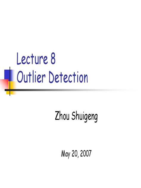 lecture 8 outlier detection download free pdf outlier cluster