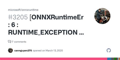 Onnxruntimeerror 6 Runtimeexception Non Zero Status Code