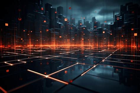 Digital Domain Tech Geometry Premium Ai Generated Image