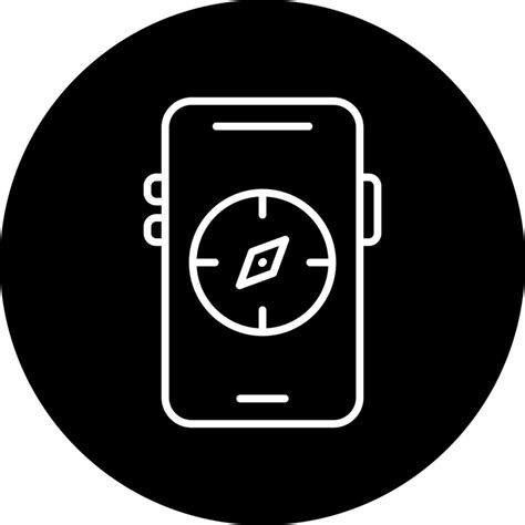 Mobile Compass Vector Icon Style 22553014 Vector Art At Vecteezy