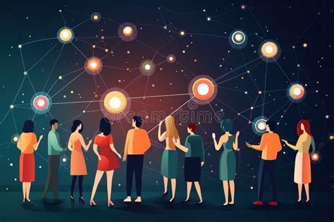 Social Media Communication Link Virtual Reality Global Interconnection Between Users