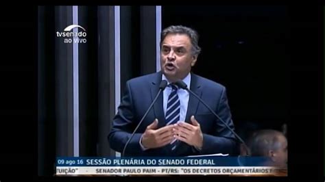 Trechos do pronunciamento de Aécio Neves sobre parecer pelo impeachment