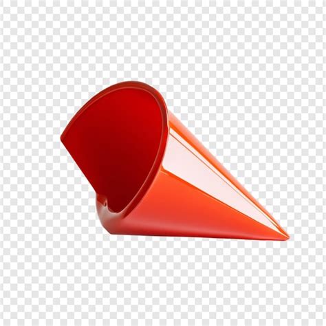 추상적인 레드 콘 3d 렌더링 빛나는 반이는 기하학적 모양 무료 Psd 파일