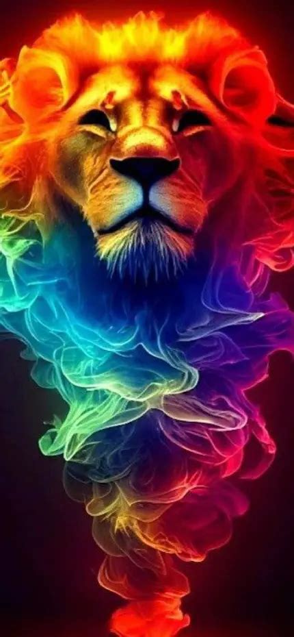 حیرت انگیز ترین تصویر زمینه شیر نر بزرگ کیهانی با کیفیت Hd