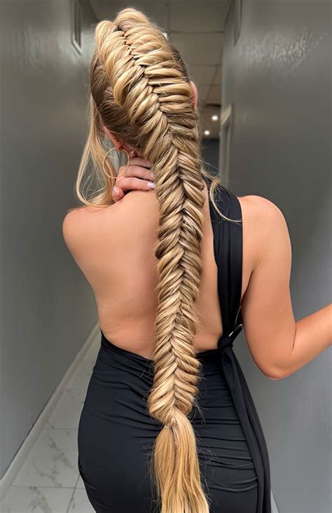 30 Trendy Braid Hairstyles Beyond The Basics Luxe Fishtail Braid Long