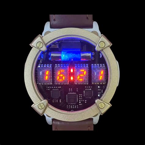 Cyberpunk Nixie Watch With Custom Engraving Wireless Charging IP68