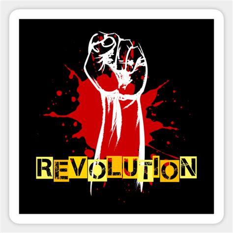 Revolution Raised Fist Revolution Sticker TeePublic