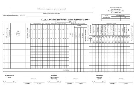 Табель обліку робочого часу бланк № П 5 Excel Word Easy Timesheet