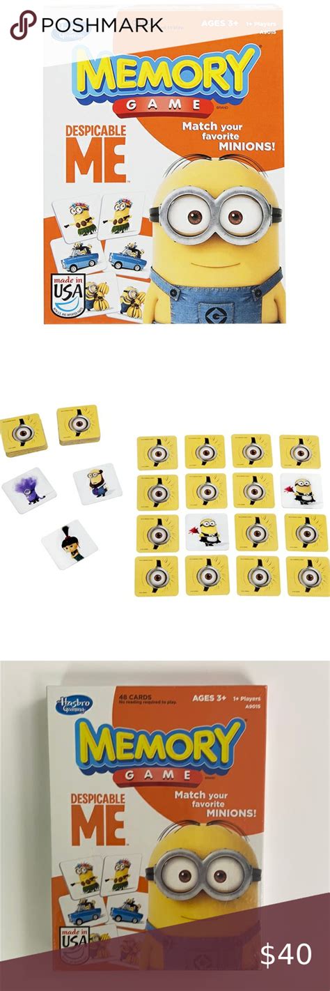 Hasbro Game Despicable Me Minions Memory Disney Pixar Matching Game Nwt