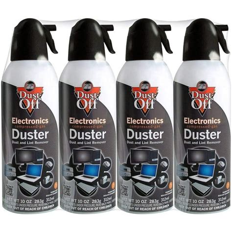 Falcon Dust Off Electronics Compressed Gas Duster 10 Oz 4 Pack