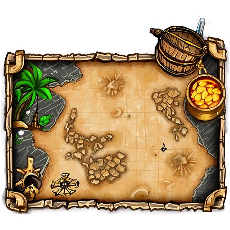 Download Classic Pirate Treasure Map Png 06132024