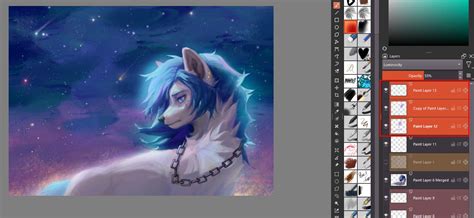 A Group Of Layers With Different Effects Basics Interface Krita