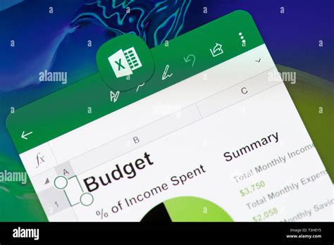 New York Usa April 8 2019 Microsoft Office Excel Application On Digital Screen Macro Close