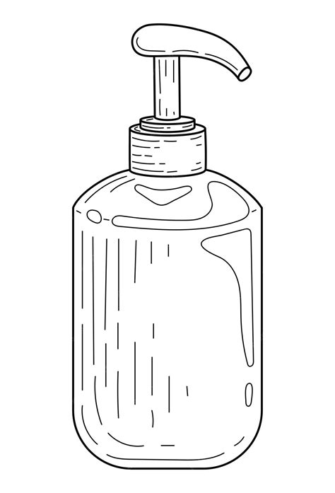 Premium Vector Bottle Liquid Hand Soap Sketch Hand Drawn Line Art Illustration