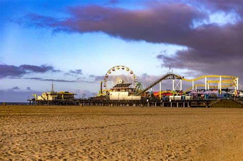 The Famous Pacific Park Ferris Wheel On The Santa Monica Pier In The
