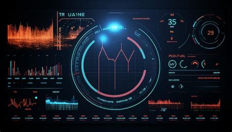 Premium Ai Image Futuristic Finance Digital Market Graph User Interface With Diagram