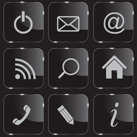 set of shiny glass web buttons vector illustration 3262782 vector art