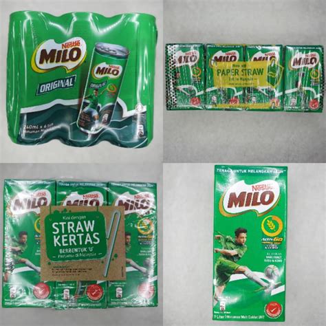 Milo Ready To Drink Rtd Can 6×240ml Uht 6×200ml Uht 8x125 Uht 4x125ml And Uht 1l Shopee Malaysia
